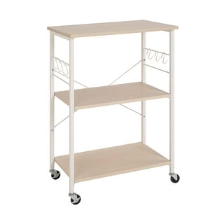 Storage Carts for Home, Kitchen and Dining Room, 23.6", White/Beige ...