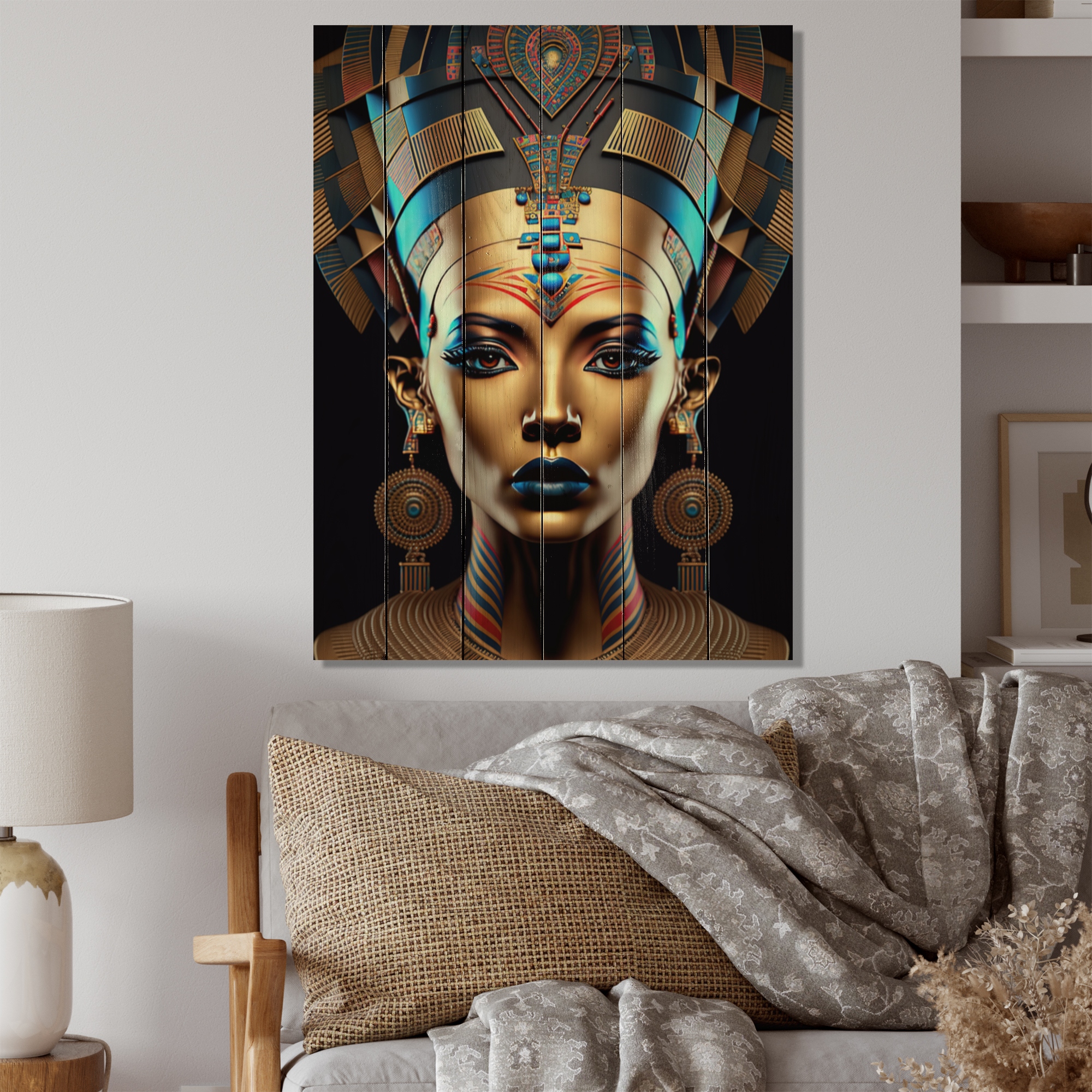 Designart Egyptian Goddess Nefertiti Iii Egyptian Woman Print On