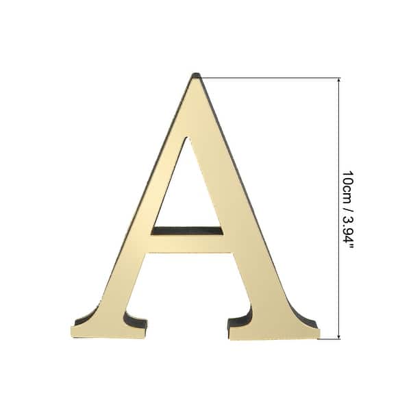 3D Acrylic Alphabet Mirror Wall Stickers Letter A-Z Self-Adhesive ...
