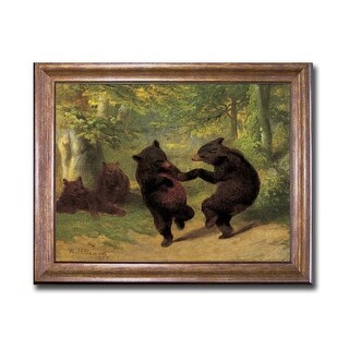 Dancing Bears by William Beard Bronze Framed Canvas Art (16 in x 20 in ...