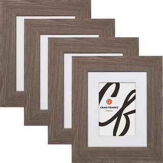 Craig Frames American Barn, Faux Barnwood Picture Frame Matted for a ...