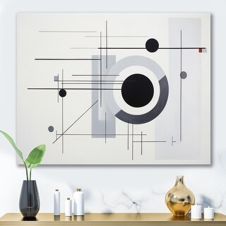 Designart "Grey Suprematism Geometric Symphony I" Abstract Suprematism ...