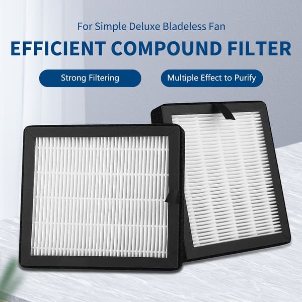 2 Compound Replacement Fan Filters For Space Purifier Air Cooler ...