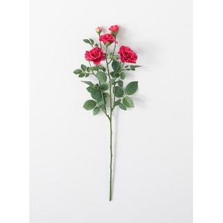 Sullivans Artificial Garden Rose Stem 24"H Pink Flower - 6"L x 3"W x 24 ...
