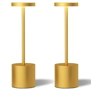 LED Cordless Table Lamps Set of 2,5000 mAh Rechargeable Table lamp ...