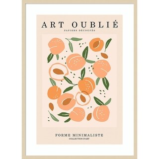 Peachy Pattern by Incado Wood Framed Wall Art Print - Svelte Natural ...