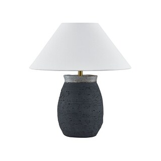 Patrick 19" Table Lamp with Linen Shade, Black - Bed Bath & Beyond ...