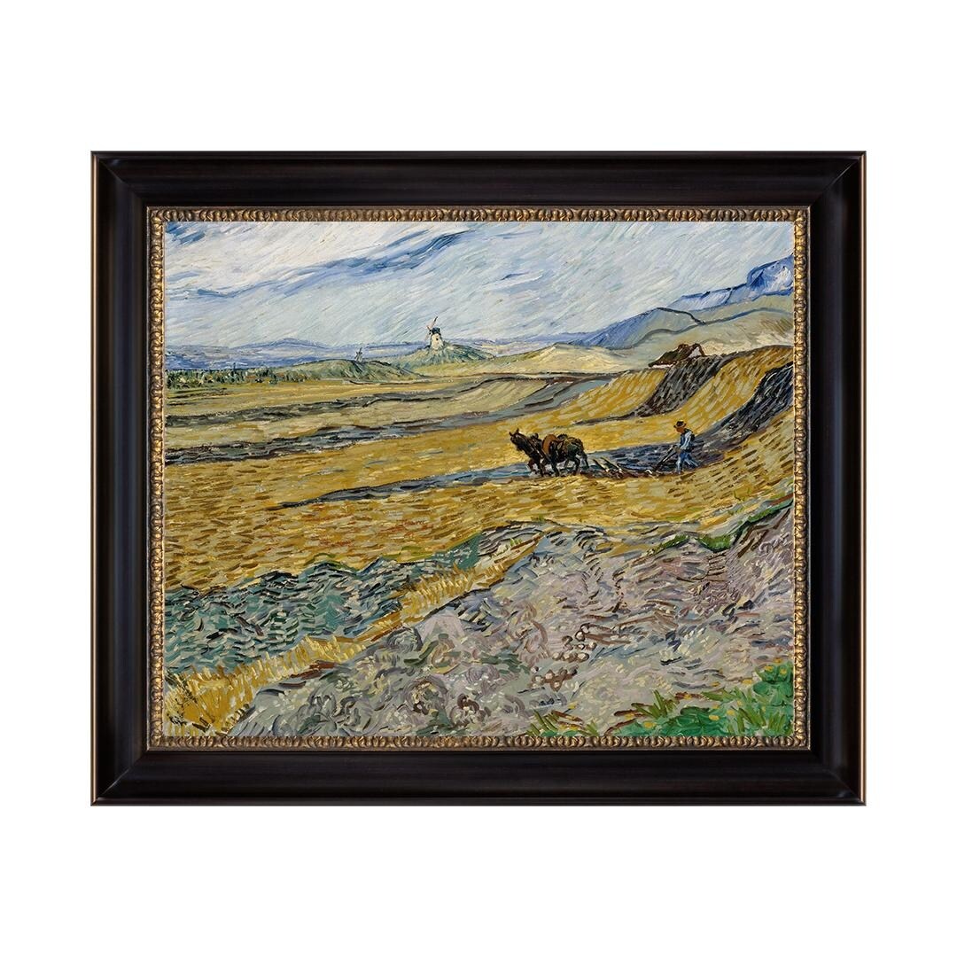 Two White Butterflies by Vincent Van Gogh Black Frame Oil Canvas Canvas ...