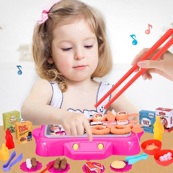 2-In-1 Children's Rotating Hot Pot BBQ Toy Set (Pretend To Play With ...