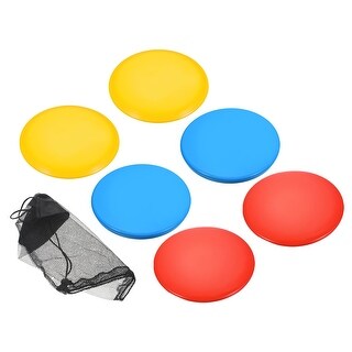 6Pcs Flying Disc Throwing Game Disc Golf Soft Disk w Bag Red/Yellow ...