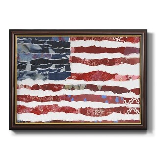 Patriotic Collage Flag II Premium Framed Canvas- Ready to Hang - Bed ...