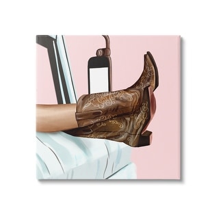 Stupell Country Girl Cowboy Boots Car Canvas Wall Art by Ziwei Li - Bed ...