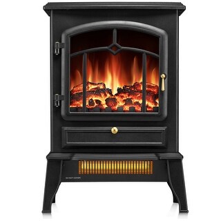 R.W.FLAME Electric Fireplace Stove, Freestanding Fireplace Heater with ...