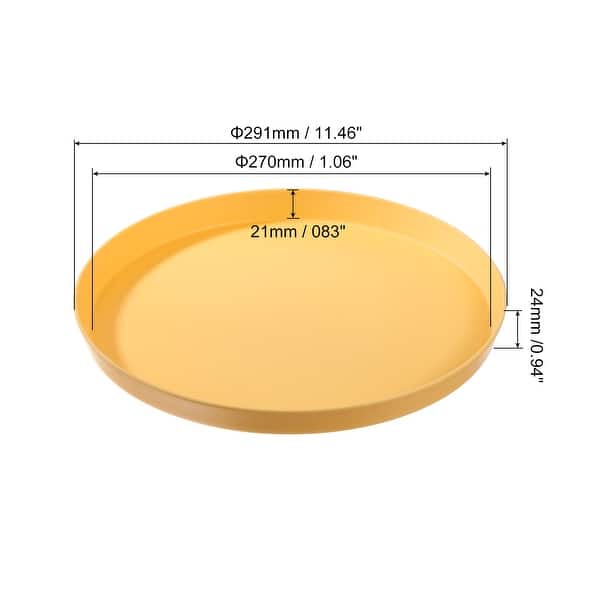 11.5" x 1" Round Restaurant Serving Trays, 2 Pack Food Service Tray ...