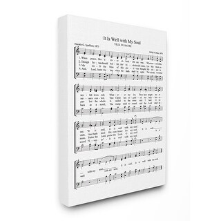 Stupell It is Well With My Soul Vintage Sheet Music, Proudly Made in ...
