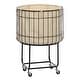 Black Metal Deep Set Wire Basket Storage Cart with Wheels and Fabric ...