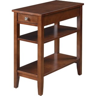 American Heritage 3-Tier End Table with Drawer, 23.5"L x 11.25"W x 24"H ...