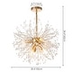 6-Light 20 in. Gold Glam Firework Crystal Sputnik Starburst Sphere Semi ...