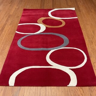 HERAT ORIENTAL Handmade Tibetan Wool Rug - 5' x 8' - Bed Bath & Beyond ...