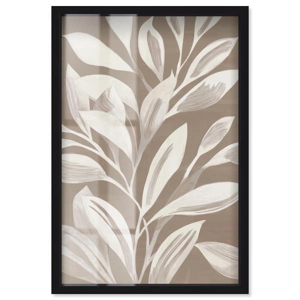 Linear Leaves I Floral Wall Decor Shadowbox Print by Art Remedy - Bed ...