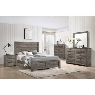 Maura 5 Piece Brown Panel Bedroom Set - Bed Bath & Beyond - 39072227
