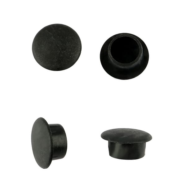 12 Pieces Plastic 10mm Diameter Flush Type Hole Plug Caps Cover Black ...