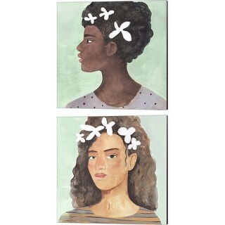 Annie Warren 'Folk Art Portrait' Canvas Art (Set of 2) - Bed Bath ...