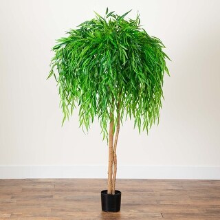 Potted Willow Artificial Tree - 5' - Green - Bed Bath & Beyond - 42766881