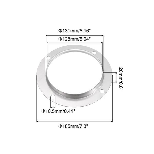 2pcs Duct Connector Flange Pipe Flange Stainless Steel Mounting Plate ...