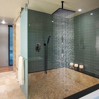 Clihome 12 Inch Ceiling Mounted Rain Shower System - Bed Bath & Beyond ...