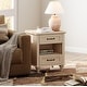 Mid Century End Table Nightstands with Charging Station & Drawer - Bed Bath & Beyond - 35448333