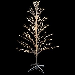 4' White Lighted Christmas Cascade Twig Tree Outdoor Decoration - Clear ...