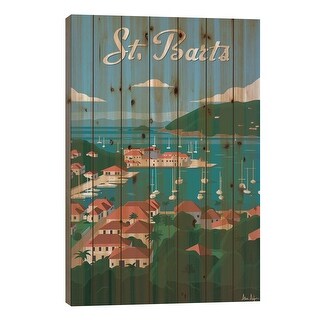 St. Barts Print On Wood by IdeaStorm Studios - Multi-Color - Bed Bath ...