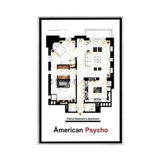 iCanvas "Apartment From American Psycho" by TV Floorplans & More Framed ...