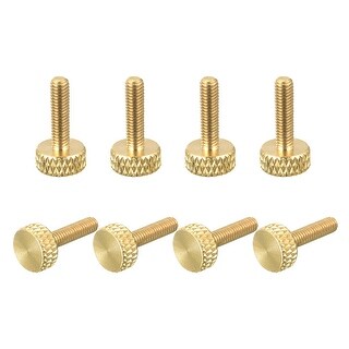 8Pcs Brass Knurled Thumb Screws, M3x12mm Flat Grip Bolt Knobs Fasteners ...