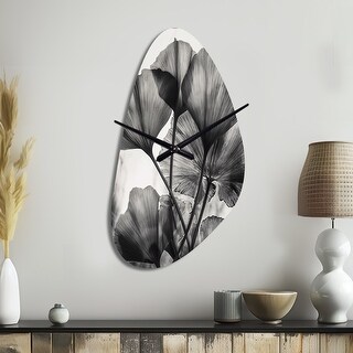 Tropical Ginkgo Leaves II - Leaves Large Wall Clocks - Traditional Wall ...