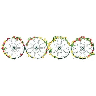 Flower Wagon Wheel Border Stakes - Set of 4 - 13.500 x 13.250 x 2.250 ...