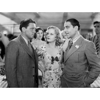 Jean Harlow Scene from Film in Floral White Dress Photo Print - Bed ...