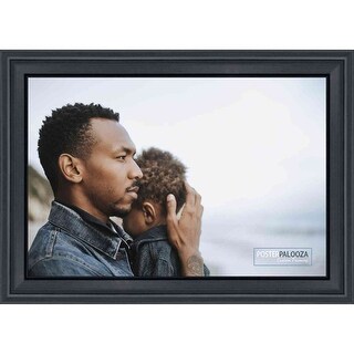 4x7 Traditional Black Complete Wood Picture Frame with UV Acrylic, Foam ...