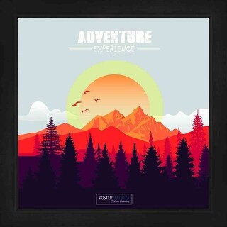 11x11 Traditional Black Complete Wood Square Picture Frame with UV ...