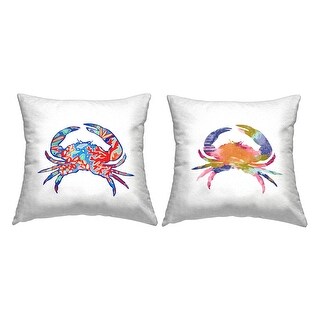 Stupell Modern Patterned Crabs Printed Outdoor Throw Pillow Design by ...