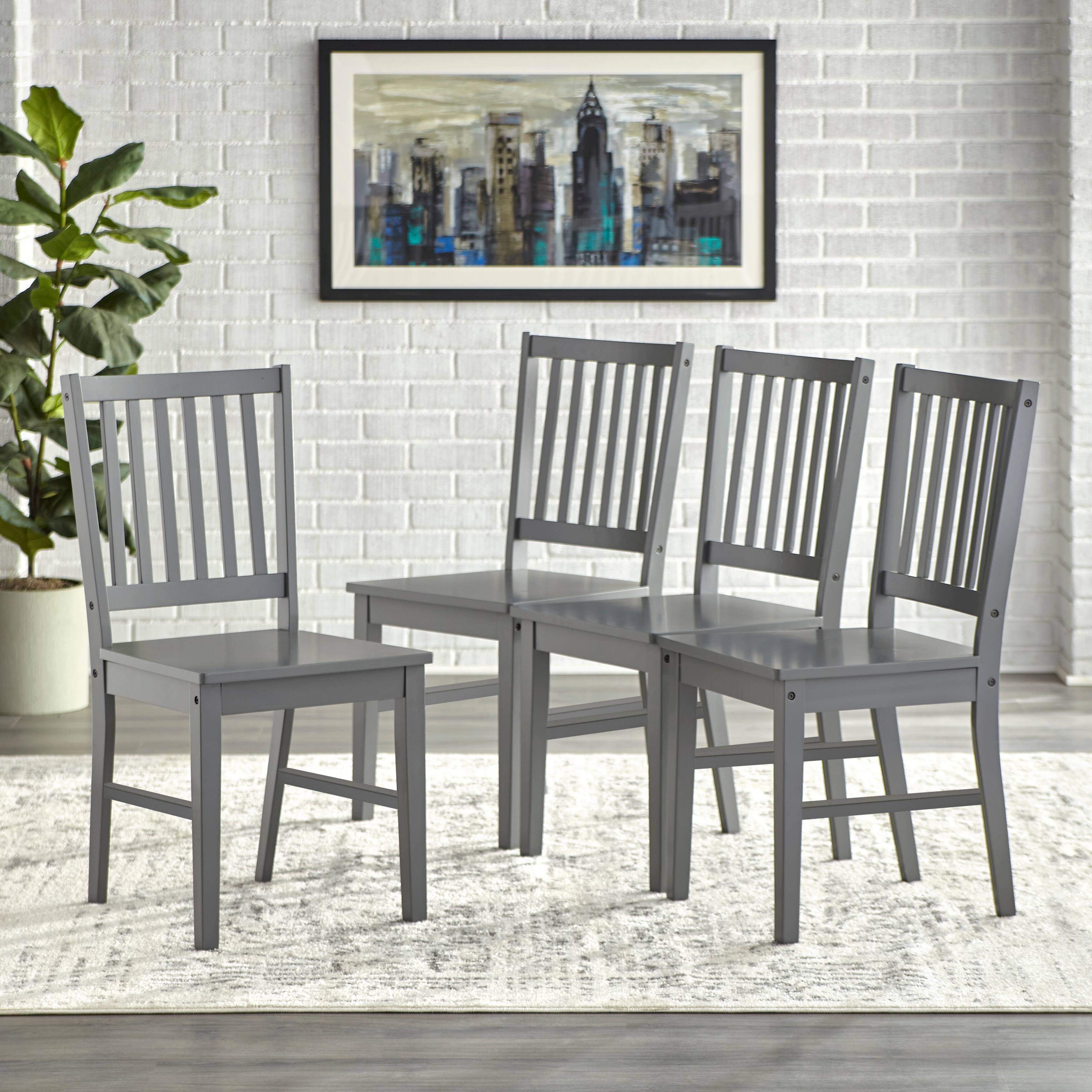 Simple Living Solid Wood Slat Back Dining Chairs Set Of 4 Bed Bath