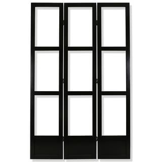 Dann Foley - Wooden Floor Screen - Black Finish - Bed Bath & Beyond ...