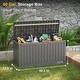 60 Gallon Deck Box, Outdoor Storage Box with Padlock,Gardening Tools ...
