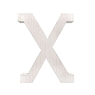16" Distressed White Wash Wooden Initial Letter X Sculpture - Bed Bath ...