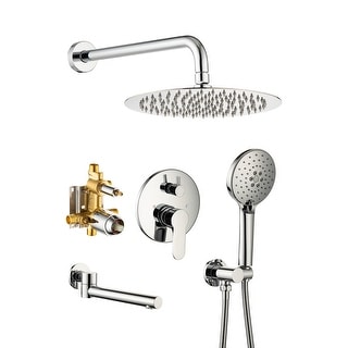 Tub Shower Faucets Sets Complete Bathtub Faucet Set Wall Mount Shower ...