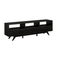 3-Door Low Profile TV Stand for TVs up to 80 Inches with Hinged, Drop ...