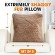 Cheer Collection Super Soft Shaggy Long Hair Throw Pillows Set of 2 ...