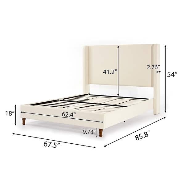 Bowie Contemporary Upholstered Bed with 54" High Headboard by ...