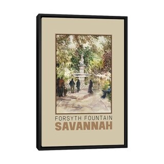 iCanvas "Savannah Forsyth Fountain-Travel Poster" by Paula Nathan ...